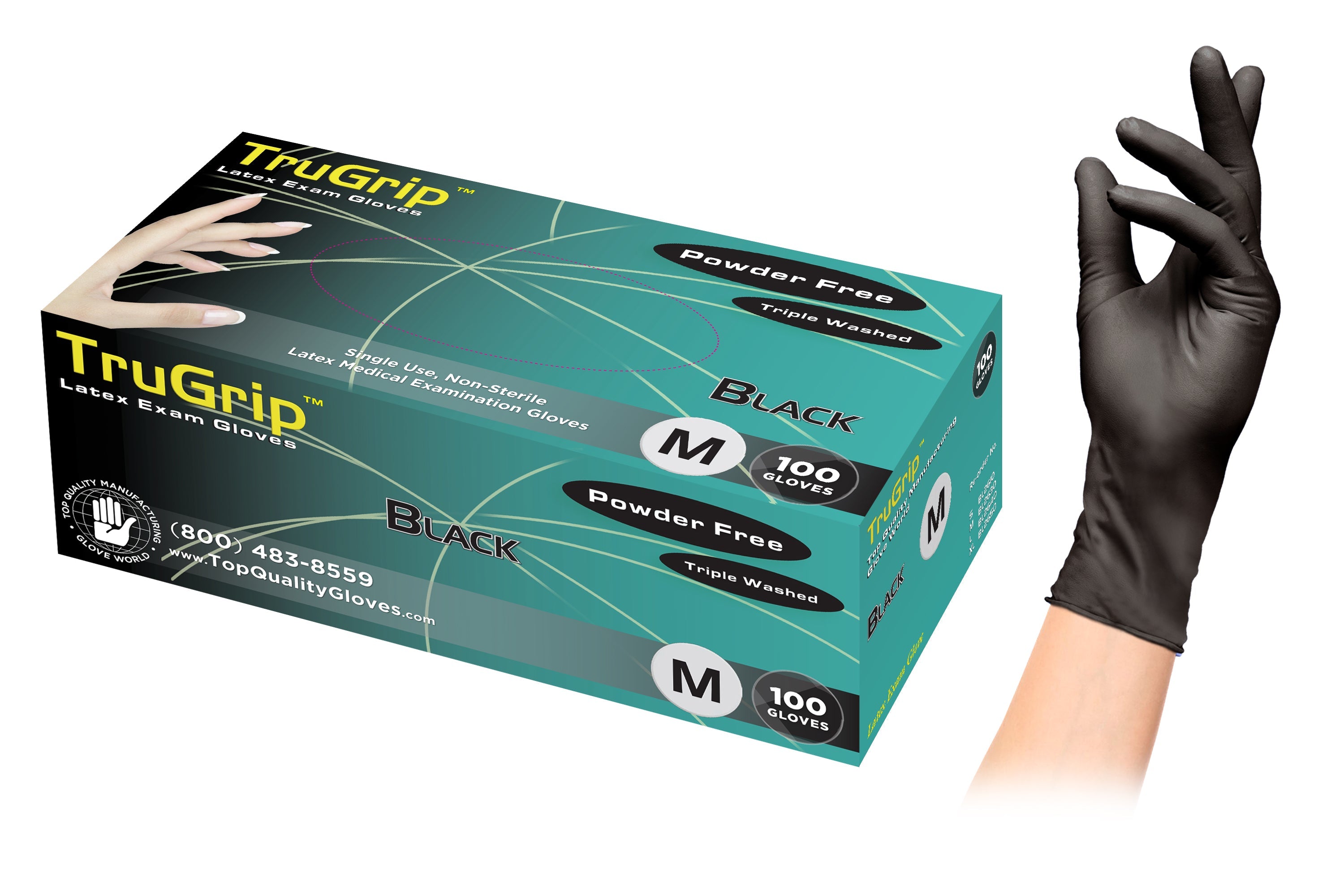 Trugrip Black (Latex) – TopQualityGloves.com - Exclusive Sample Box Site