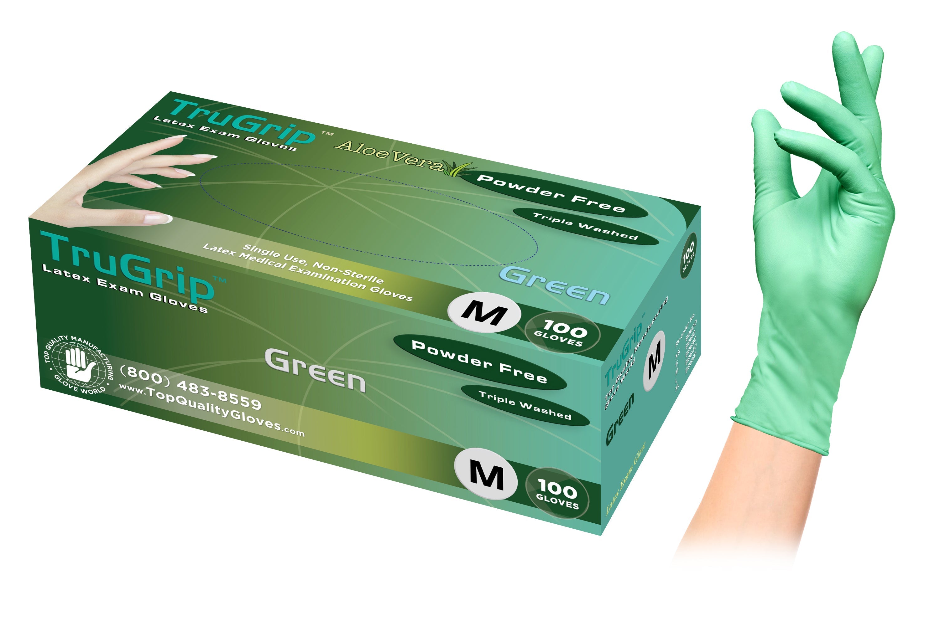 TruGrip Green (Latex) – TopQualityGloves.com - Exclusive Sample Box Site
