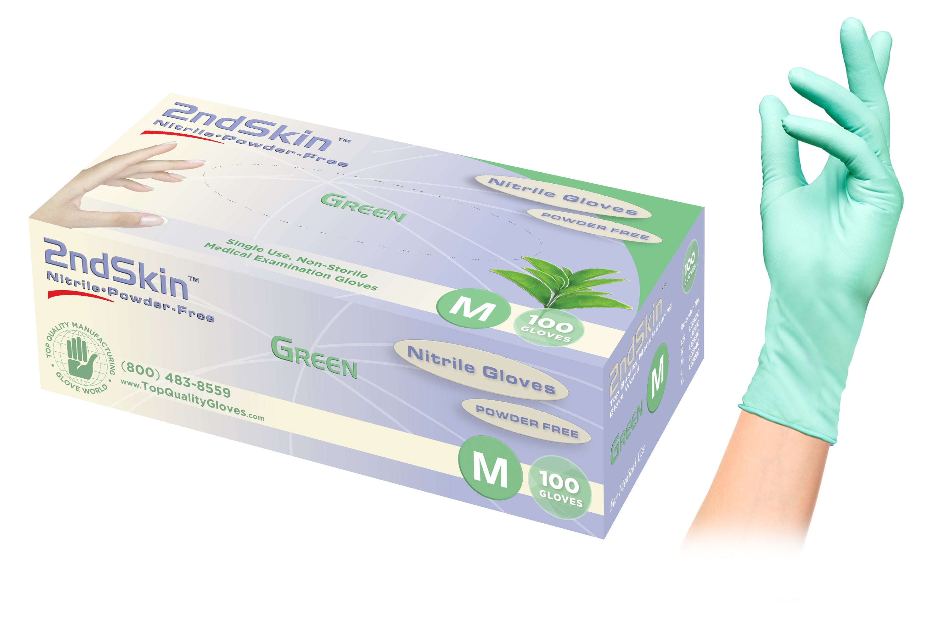2nd Skin Green (Nitrile) – TopQualityGloves.com - Exclusive Sample Box Site
